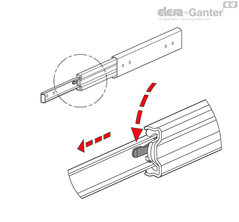 GN 1450 Stainless Steel-Telescopic slides | Elesa+Ganter