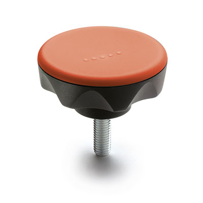 ELK-p Knobs with rear lobes Zinc-plated steel threaded stud | Elesa+Ganter